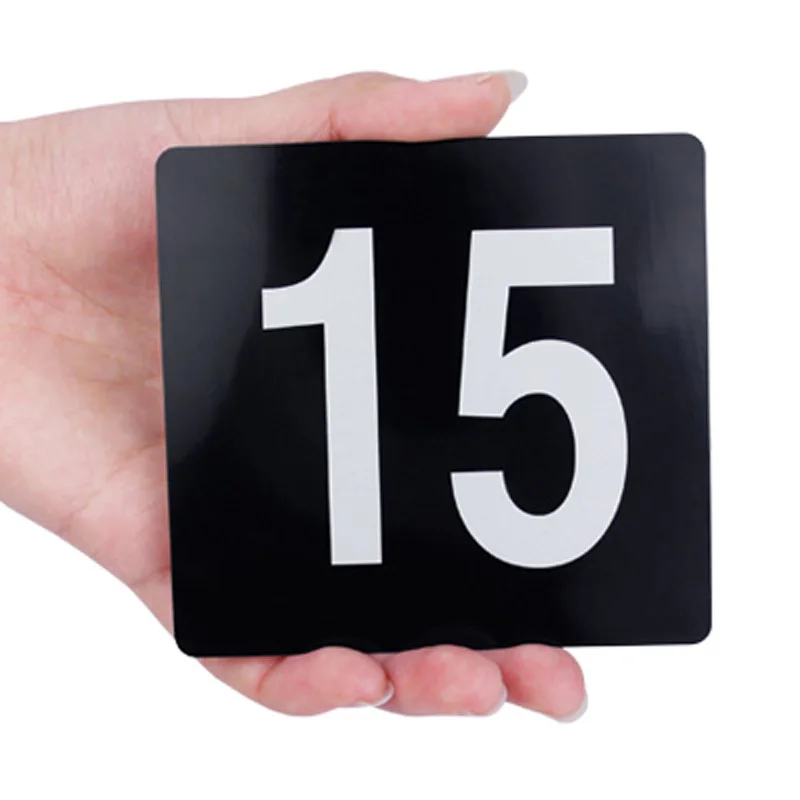 1 -25 Durable Plastic Table Numbers White Black Number Cards Wedding ...