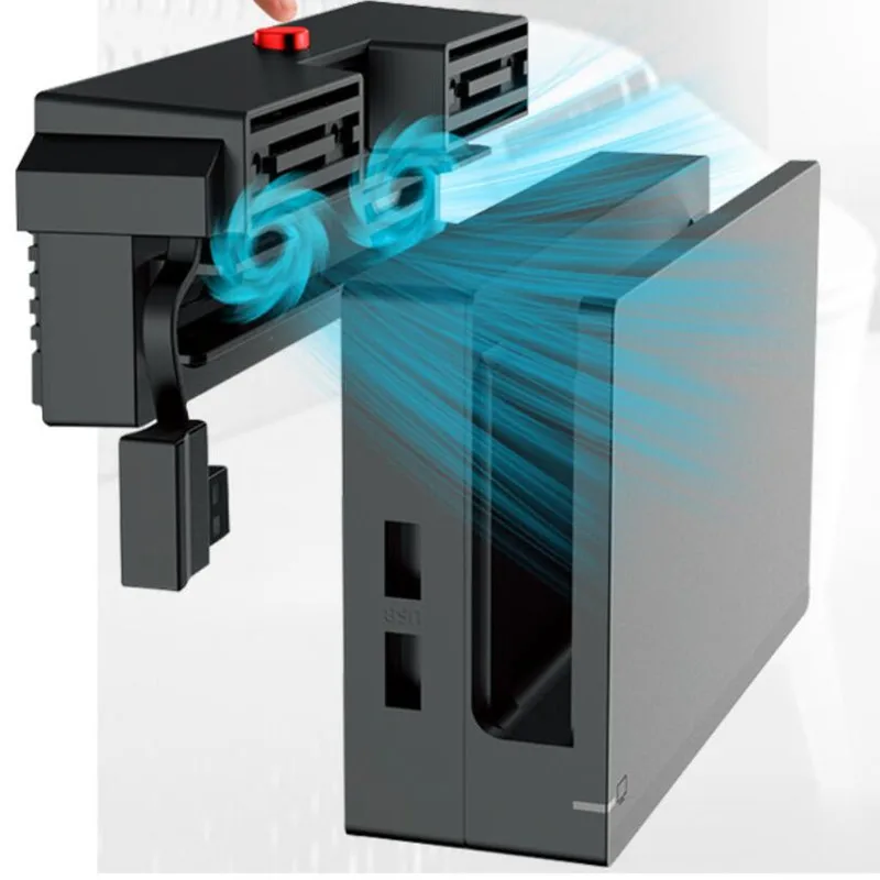 Cooler para nintendo switch, acessórios para console, 2 ventiladores ...