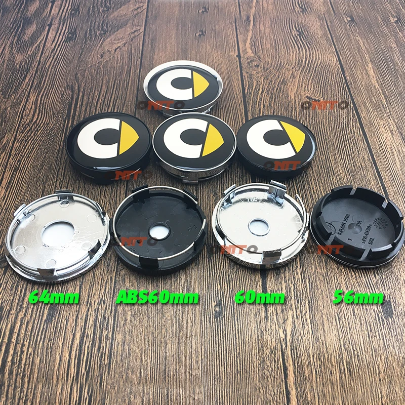 100x Smart car styling car emblem Badge wheel center caps decals for ...