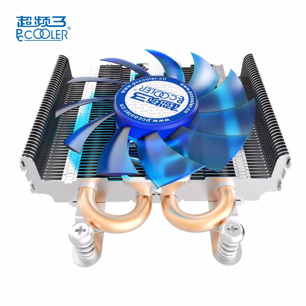 Pccooler S85 Ultra thin Cooling Fan 4 Pin PWM 2 Heat Pipes For HTPC ...