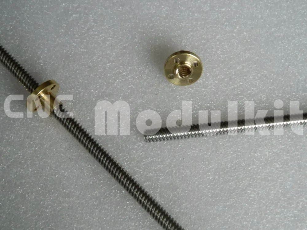 3d 프린터 사다리꼴 메이커 리드 스크류 Cnc 기계 나사산 300mm And 너트 Diy 3d 프린트 액세서리 피치 Cnc 모듈킷nut Nutthreaded