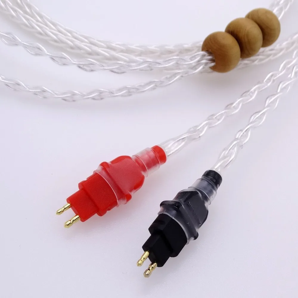 2.5m 8FT Hi End Litz braid 8 Cores 5n Pcocc silver plated Headphone ...