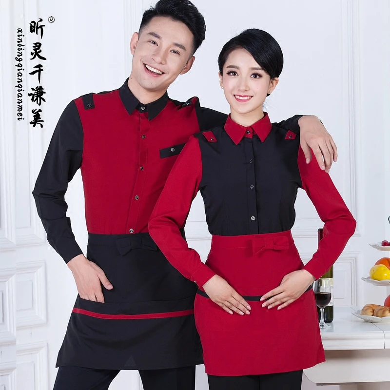 Hotel Uniform Autumn Winter Hot Pot Restaurant Waiter Female Clothing ...