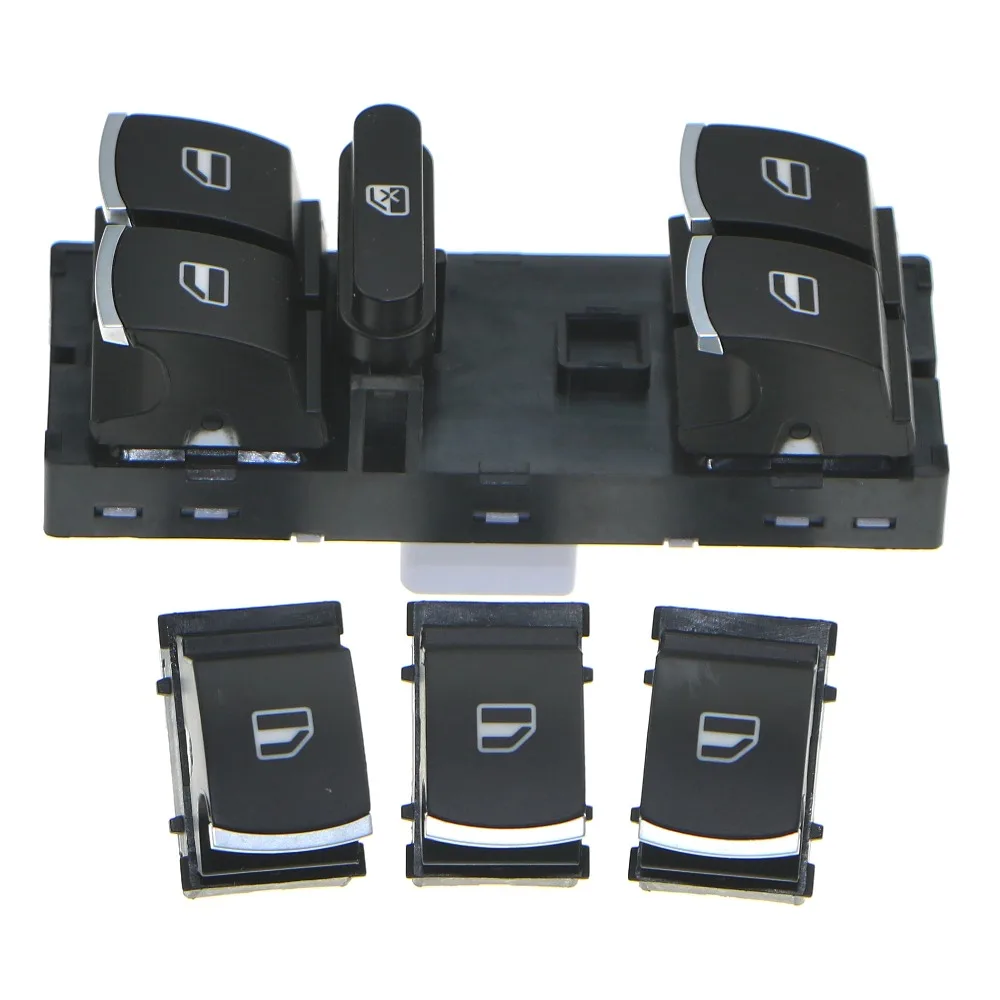 SJACCM Chrome Electronic Side Window Glass Lift Master Switch Button VW ...