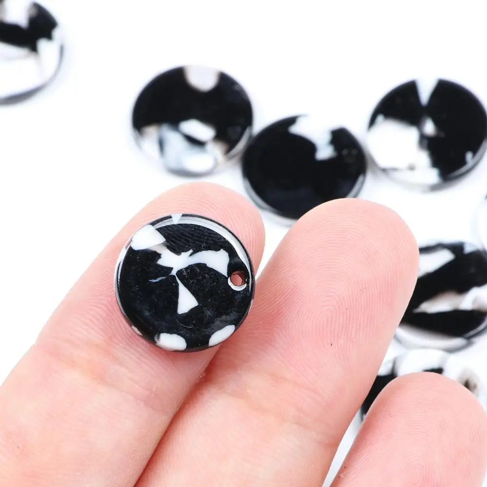 Tortoise Shell Earring Charm,Acetate Acrylic Beads,Coin Shaped ...