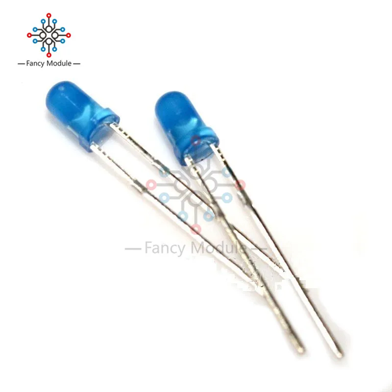 500Pcs Blue LED 3MM Blue light emitting diode Blue turn Blue Super ...