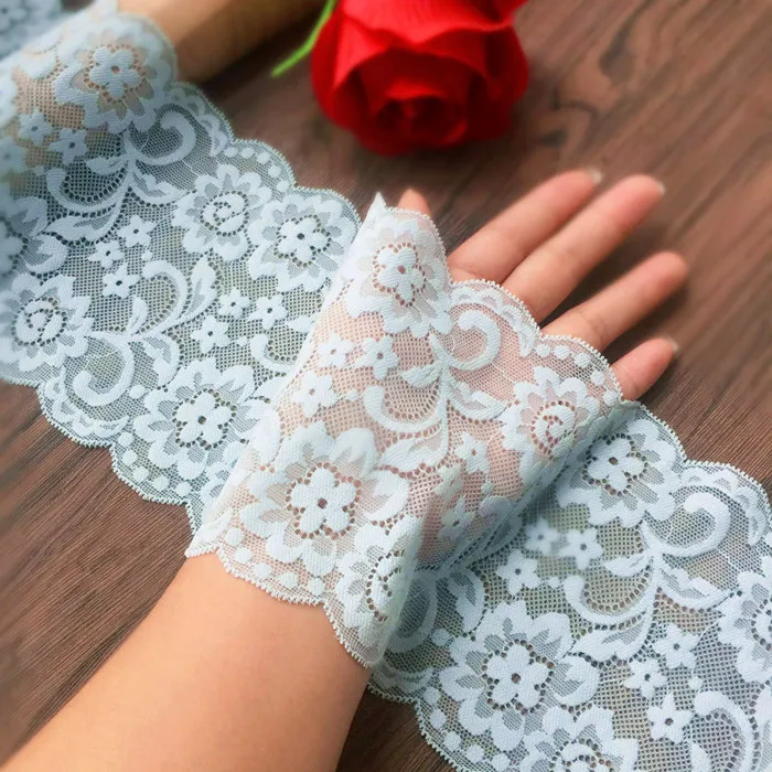 13CM-wide-spandex-elastic-lingerie-lace-flower-light-blue-stretch ...