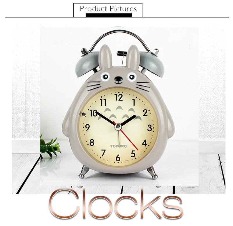 Totoro Anime LED Light Snooze Alarm Clocks - KawaiiMerch.com