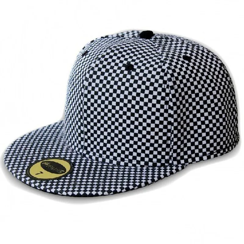 Full close hip hop cap plaid whole closure women men's leisure flat ...