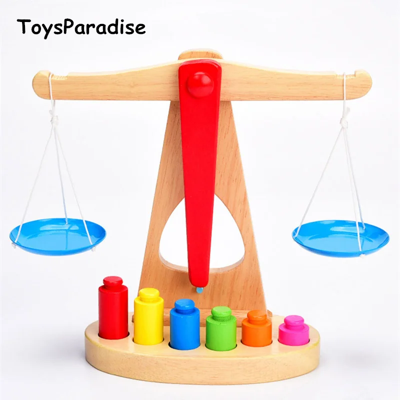 Baby Toys Bear Digital/Fruit Balance Wooden Toys For Kids Classic ...