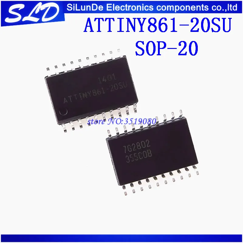 Frete grátis 10 argolas attiny861 ic mcu 8bit 8ko flash 20 ventosa novo ...