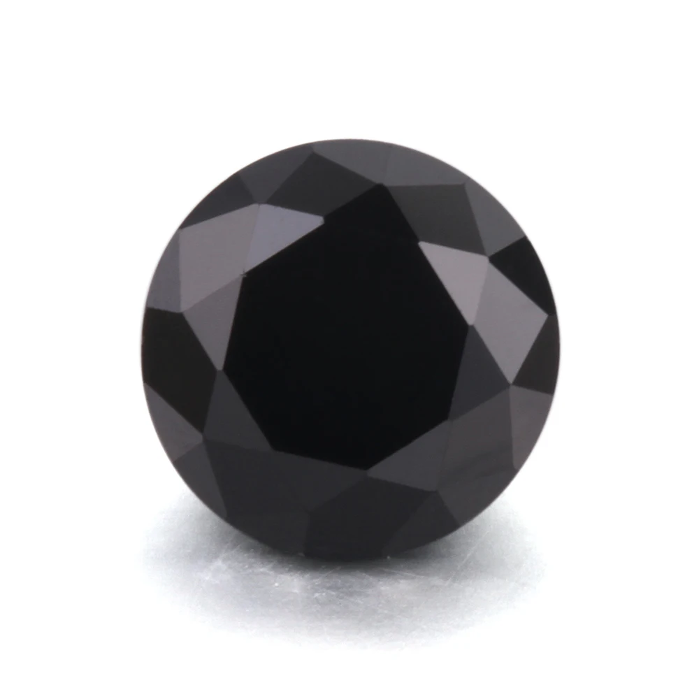 Free Shipping 3.25 12mm AAAAA Black Color Loose Cubic Zirconia Stone ...