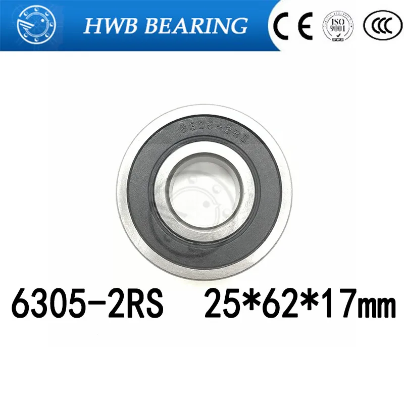 送料無料6305RSベアリング(1ピース) 25*62*17ミリメートル深溝6305 2RSボールベアリング6305RZ 180305 rz ...