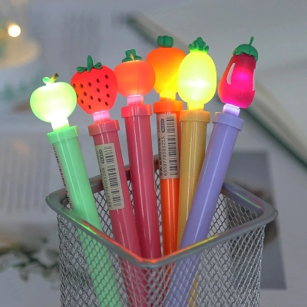 Cartoon Cute Creative Fruits and Vegetables Modeling Neutral Pen Light ...