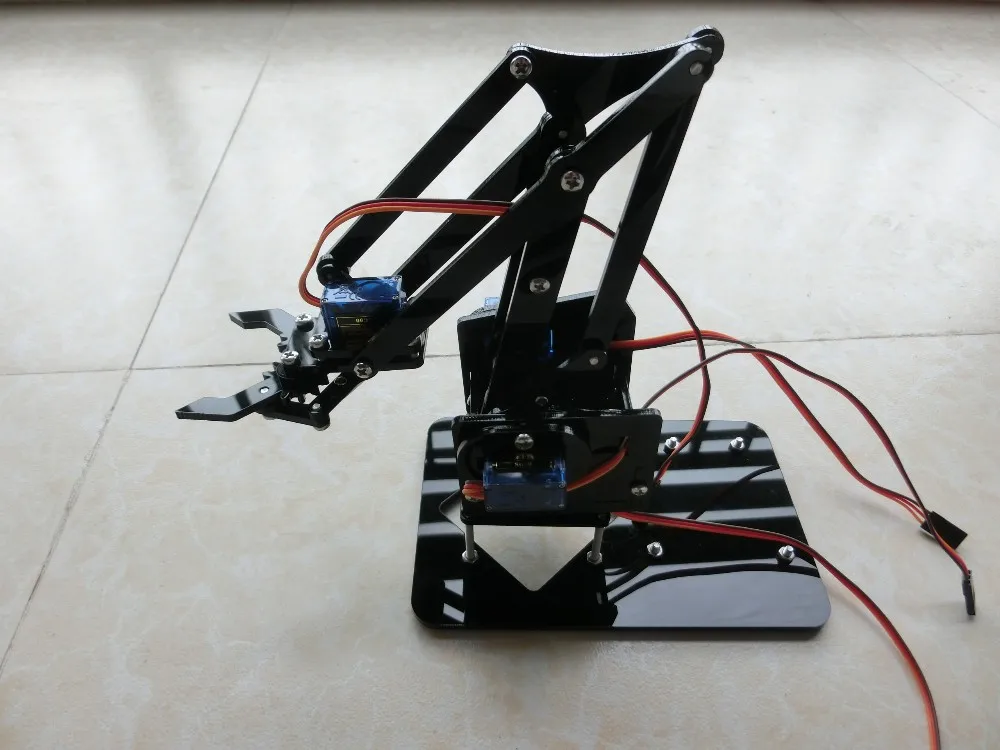 DIY-Acrylic-Robot-Arm-Robotic-Claw-Manipulator-Arduino-Kit-4-DOF-Toys ...