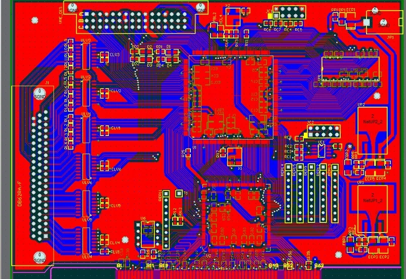 PCI9054 FPGA development board supporting data source routine PCB circuit diagram in Figure LVDS ...