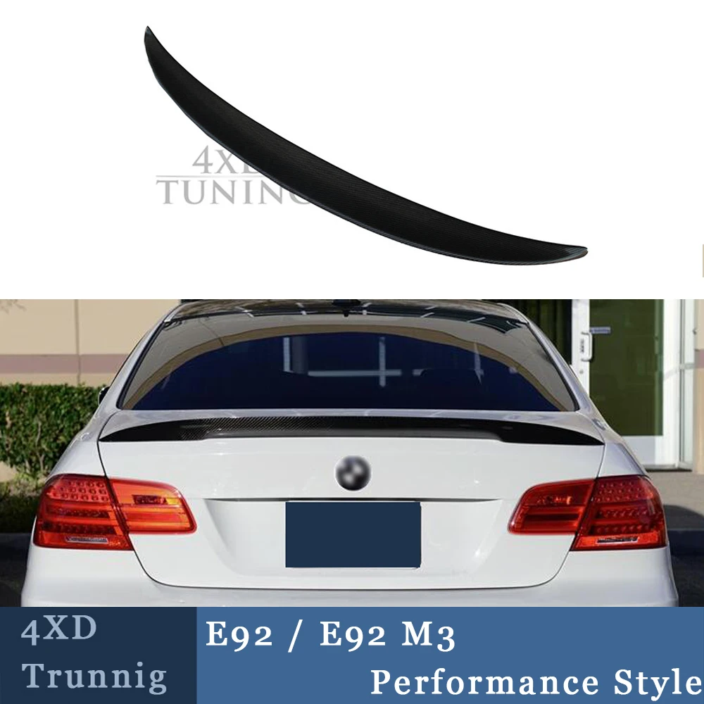 P Style For BMW E92 Spoiler 3 Series E92 & E92 M3 Carbon Fiber Rear ...