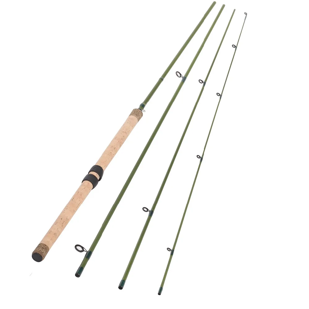 13FT 4 PIECES CARBON FIBER SECTIONS CENTERPIN FLOAT FISHING ROD WOODEN ...