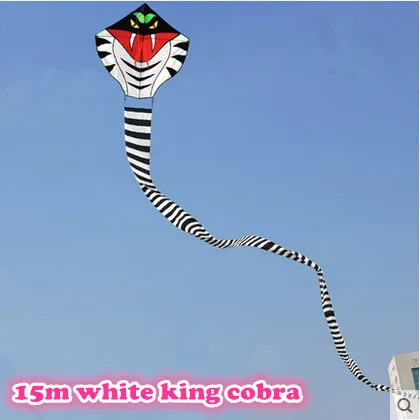 New High Quality Outdoor Fun Sports 15 m White Long Snake Kites/Power ...