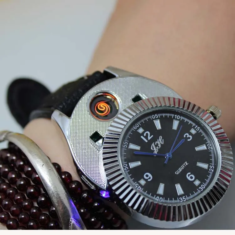 Watches men with USB Electronic Rechargeable Windproof Flameless ...