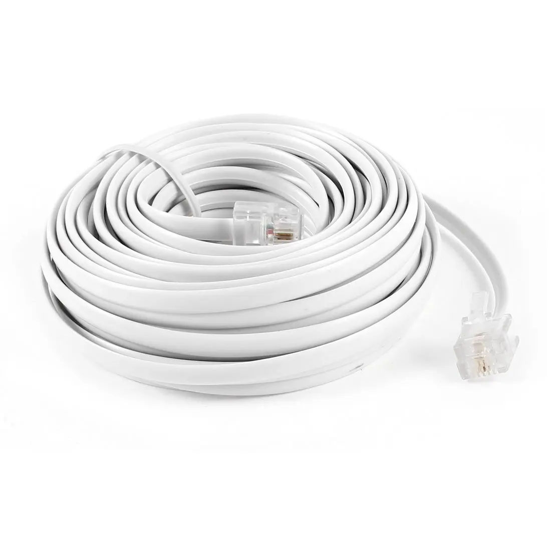 Cables modulares para teléfono móvil, cable blanco, 9M, 30 pies, RJ11 ...