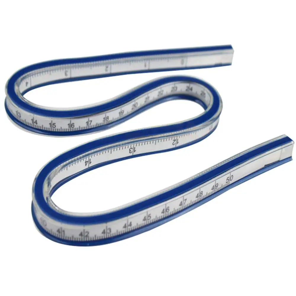 Flexible Curve Ruler Woodworking 24 Plastic Measure Tool For Drafting
