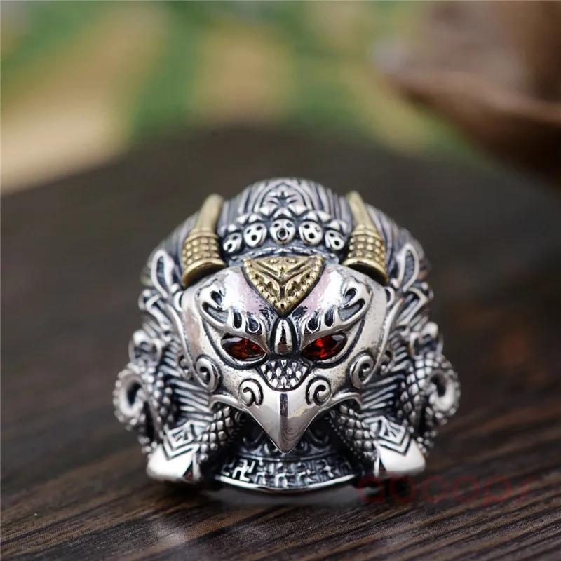 Vintage 925 Sterling Silver Buddhism Garuda Great Golden-winged Peng ...