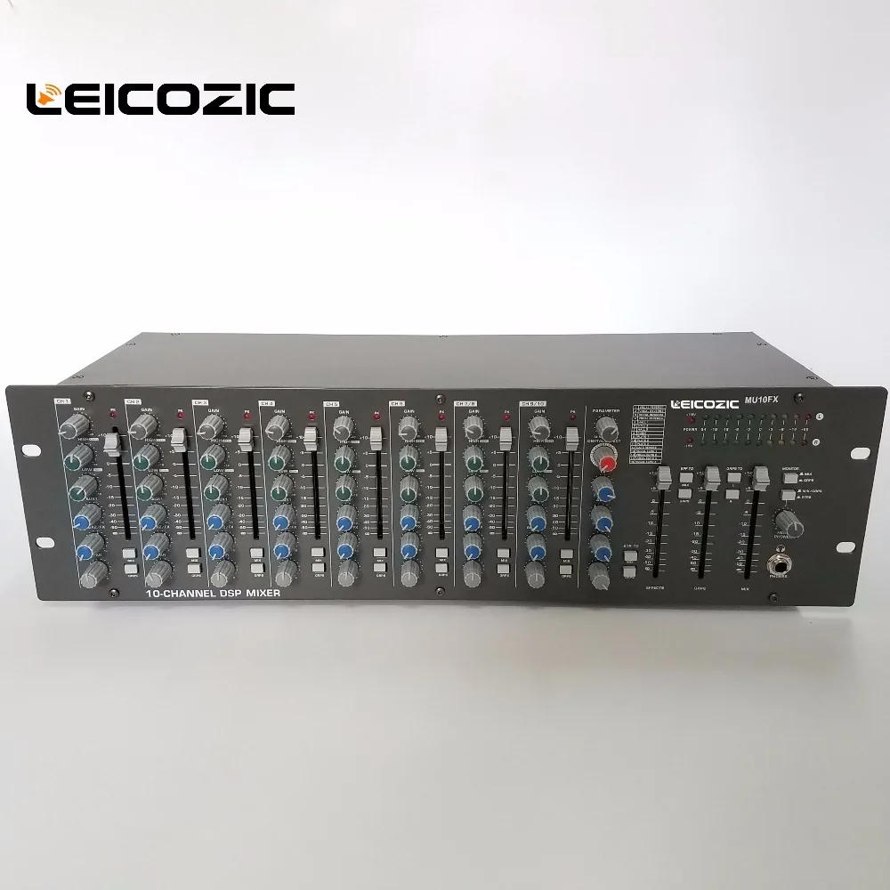 Leicozic 10 Channel DSP Mixer Professional Mixing console MU10FX rack ...