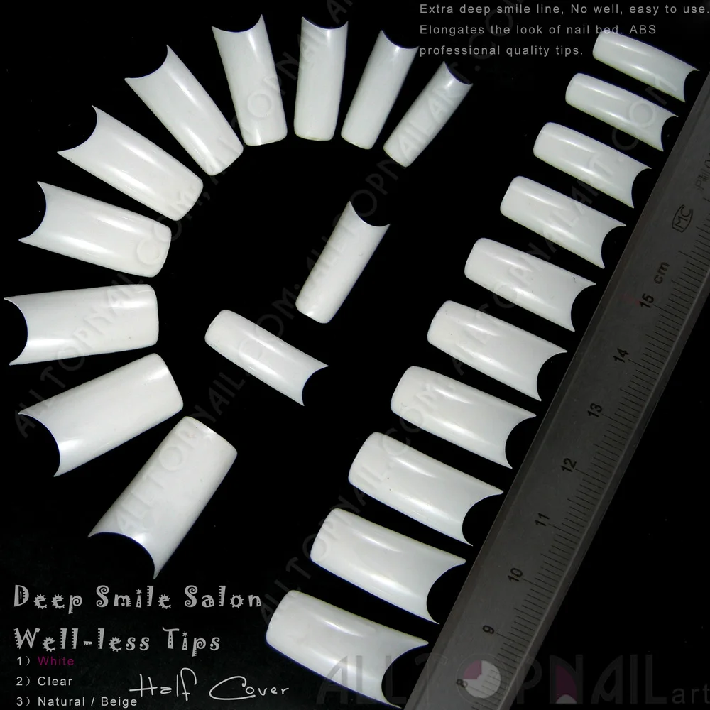Deep-Smile-White-Salon-Well-Less-Nail-Tips-ABS-professional-Quality ...