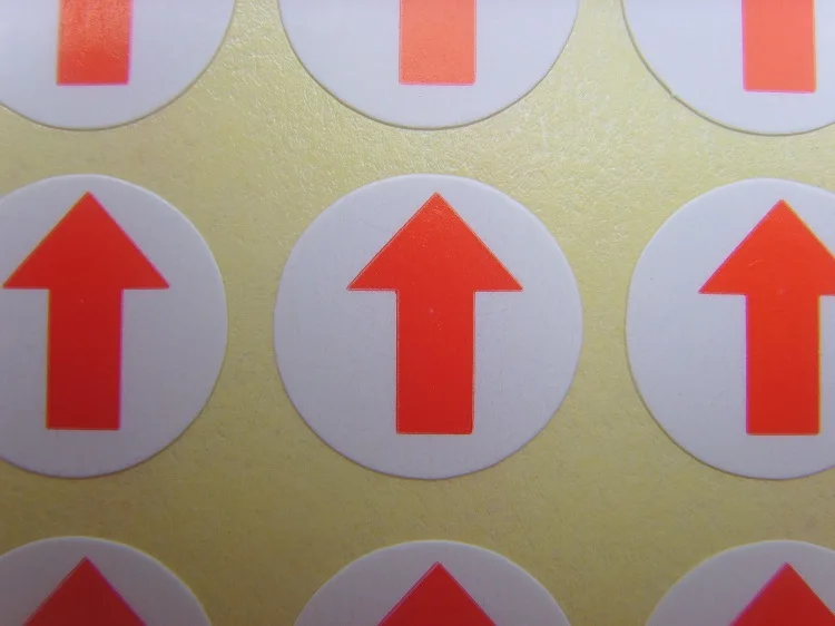 Diameter 10mm Upward Red arrow labels 1500pcs, free shipping on ...