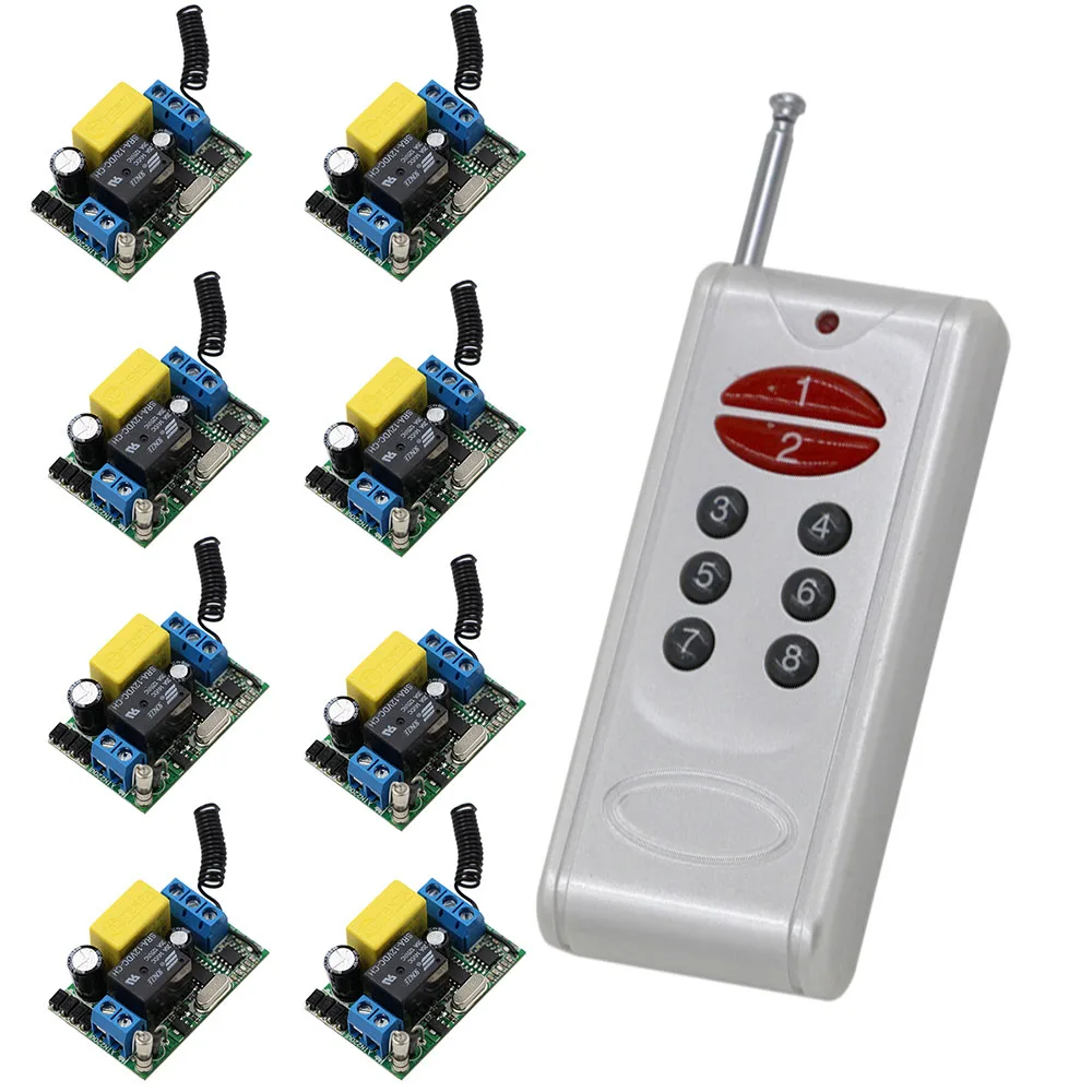 AC 220V Wireless Remote Control Switch Remote ON/OFF 1CH Mini Output ...