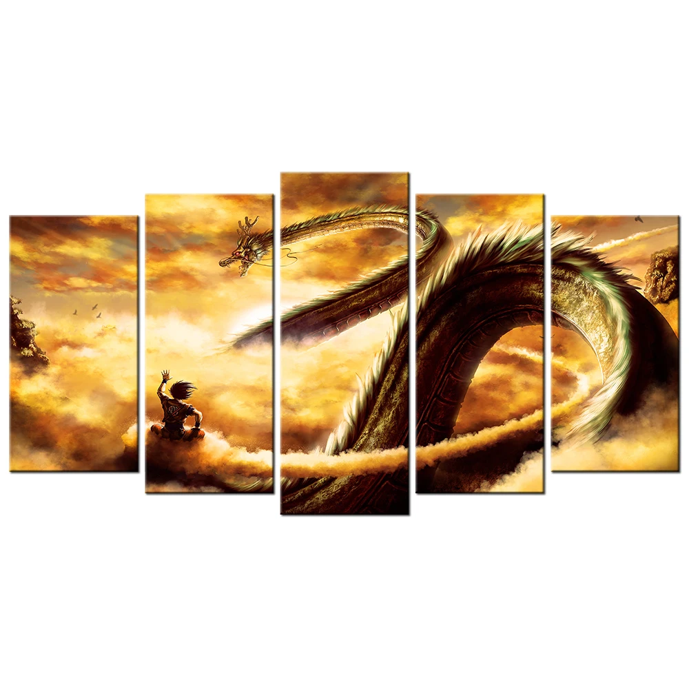 O envio gratuito de 5 Peças De Dragon Ball Z Anime Decor poster Print ...