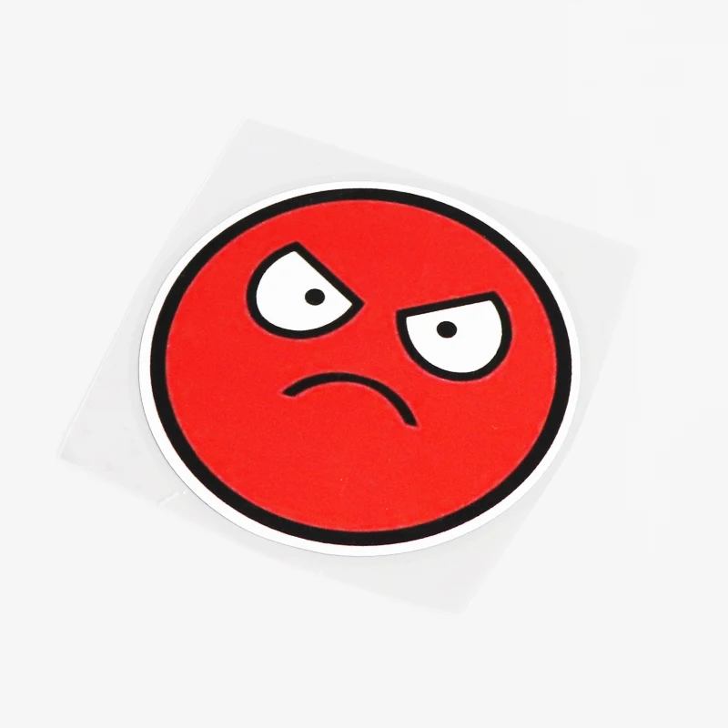 YJZT 10.1CM*10.1CM Cartoon JDM Emoticon Angry Emot Mad Car Sticker ...