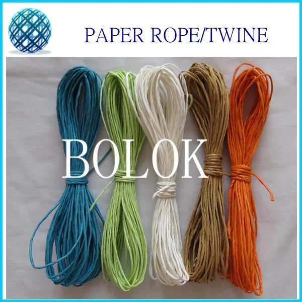 10 Color Decorative Paper Rope(10yards/bundle) 40pcs/lot, Color Twisted ...