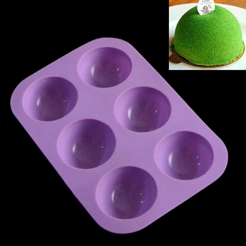 New Silicone Half Ball Sphere Mold Chocolate Cupcake Cake Mold DIY ...