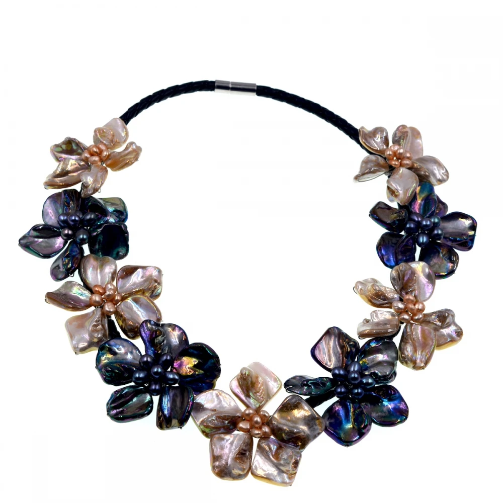 Collar de lujo de marca europea para mujer, mopa barroca de color negro ...