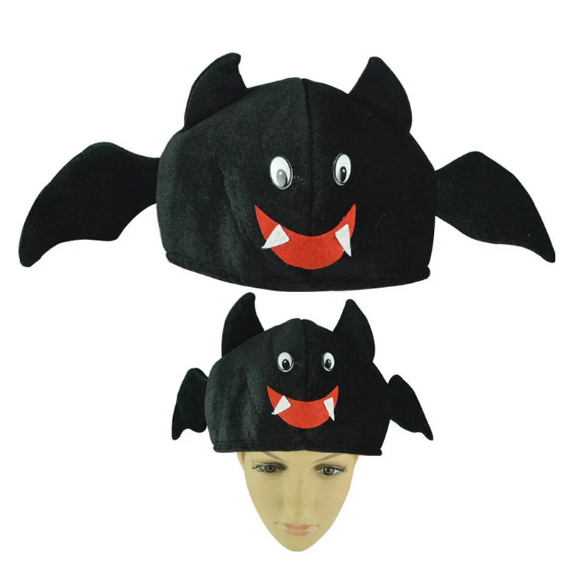 2017 Funny Kids Halloween Hats and Caps Plush Bat Pumpkin Halloween Hat ...