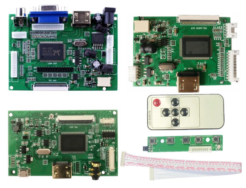 LCD TTL LVDS Controller Board HDMI-Compatible VGA 2AV 50PIN For 7300101463 1024*600 Driver Board