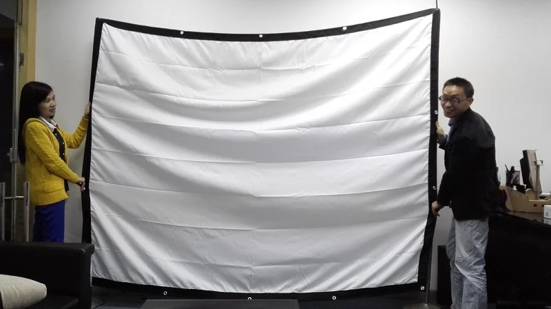 NIERBO 250 inch Projector Screen Portable Folded Front projection ...