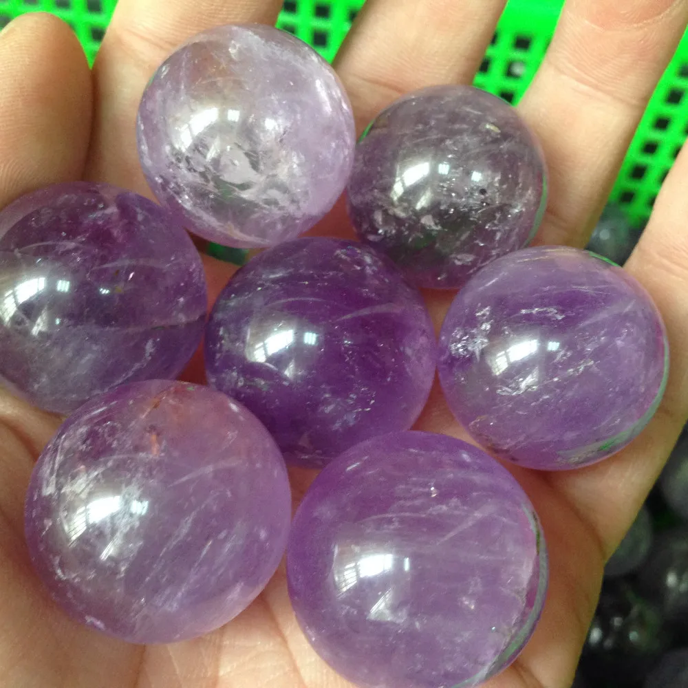 100pcs-a-lots-High-Quality-Amethyst-Crystal-Sphere-Ball-Small-Size-20 ...