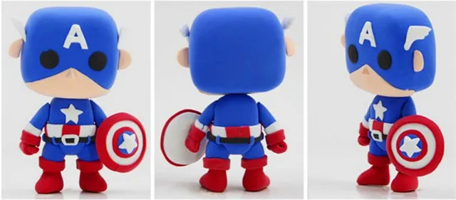 Marvel The Avengers DIY Color Clay Q Super heros Captain America ...