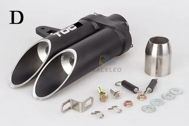 36 51mm High quality Universal Motorcycle Double Exhaust Muffler Pipe ...