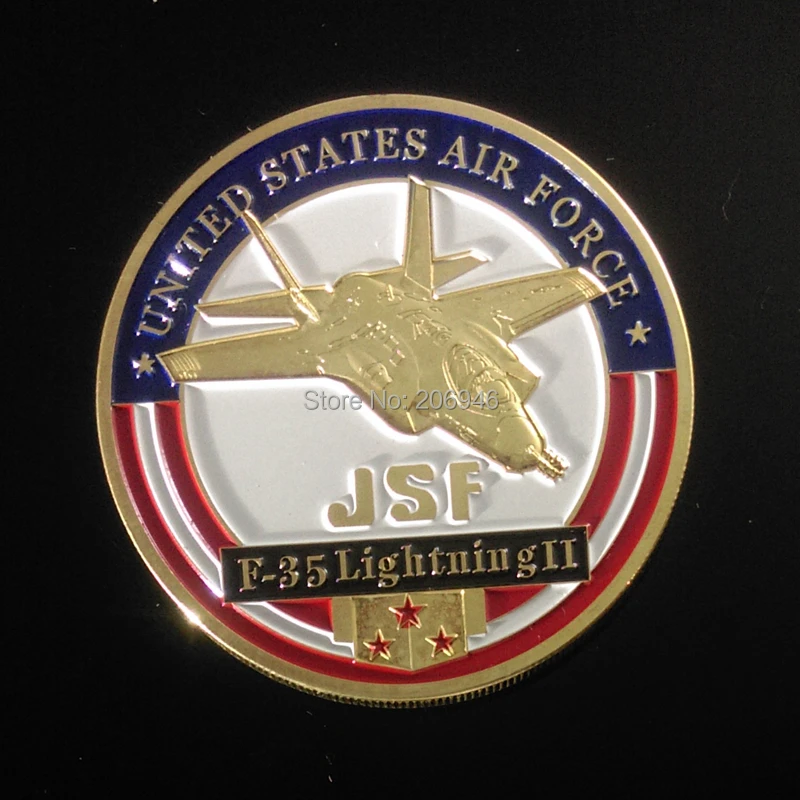 5pcs/lot Free shipping United States Air Force Coin,JSF F 35 Lightning ...