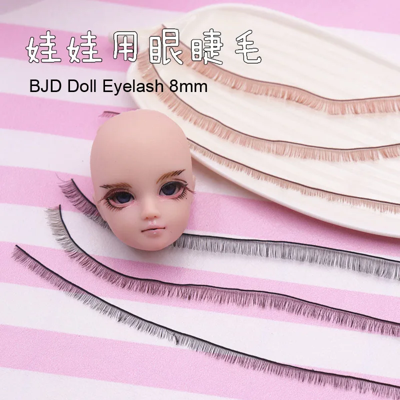 2PCS-8MM-Width-BJD-Doll-Eyelashes-for-Reborn-Doll-Black-Brown-White ...