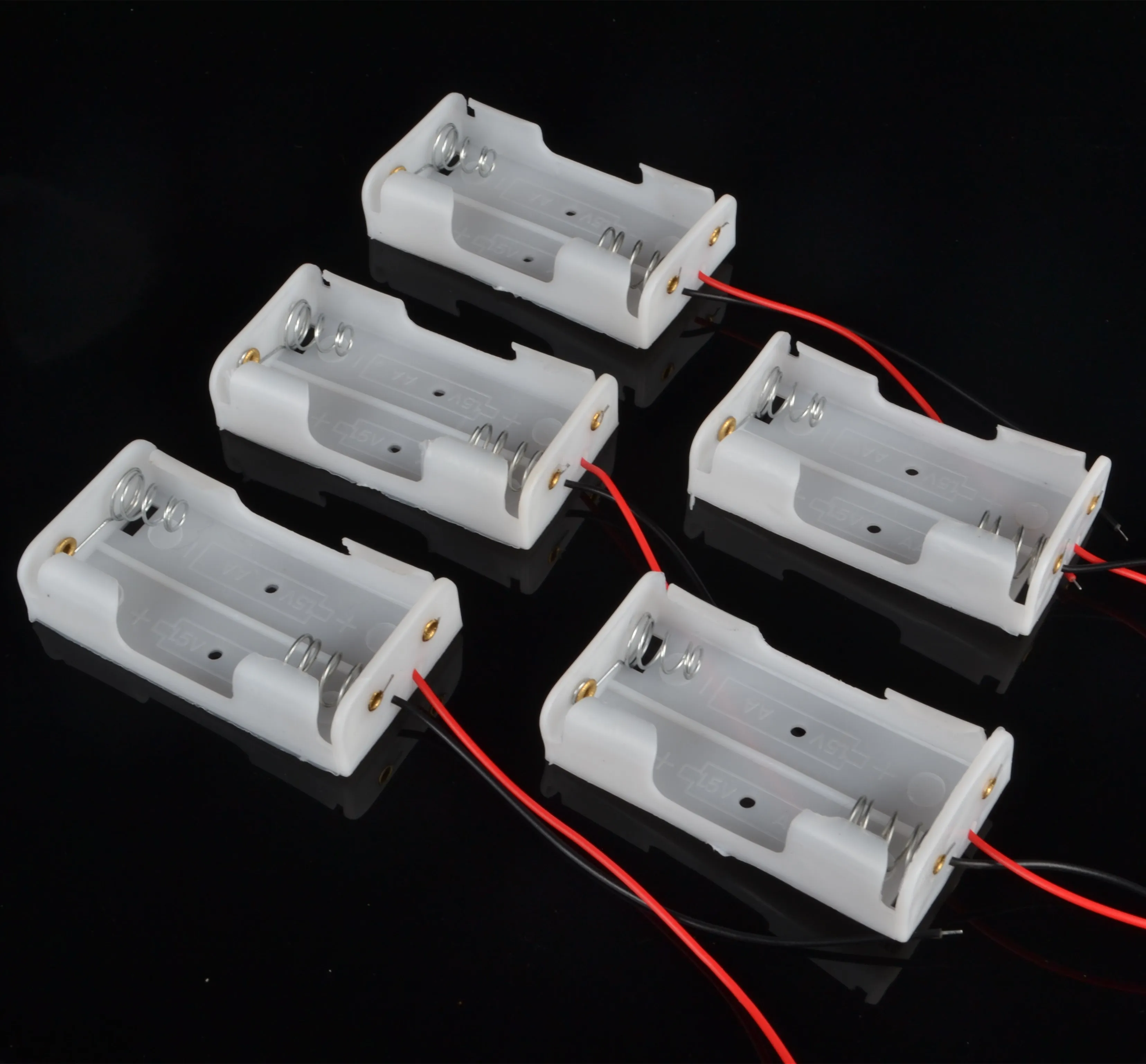 5pcs AA battery holder plastic Battery Case Connector Box Holder 2x 1 ...