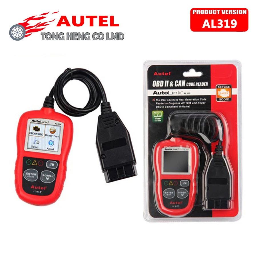 Original Autel AutoLink AL319 Next Generation OBD II/EOBD Code Reader ...