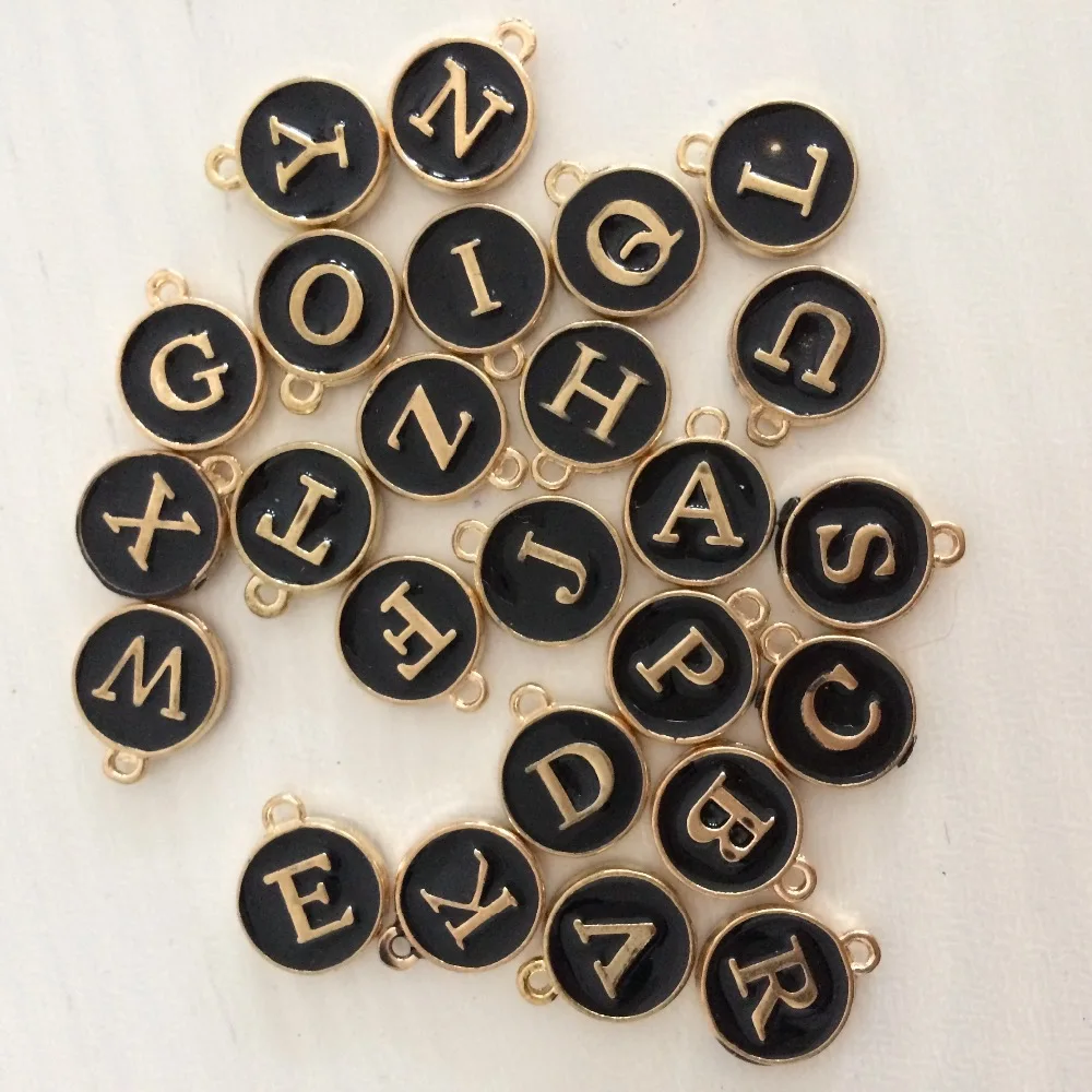 Craft Supplies & Tools 2pcs Letter I Letter Tag Charms Initial Jewelry ...