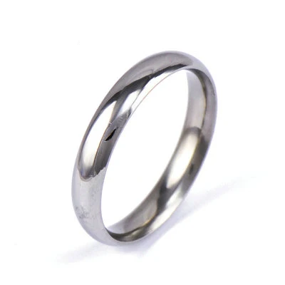 Fashion High Quality Women/Men simple Rings Wedding Band Jewelry Plata ...