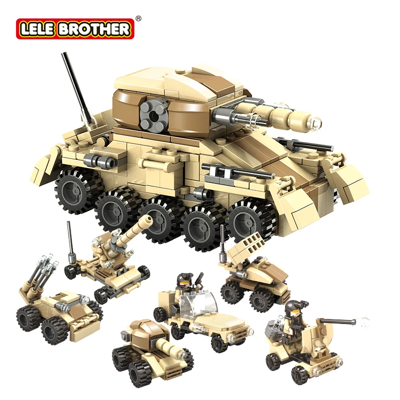 LELE BROTHER 6 en 1 bloques de construcción militar armas de guerra ...