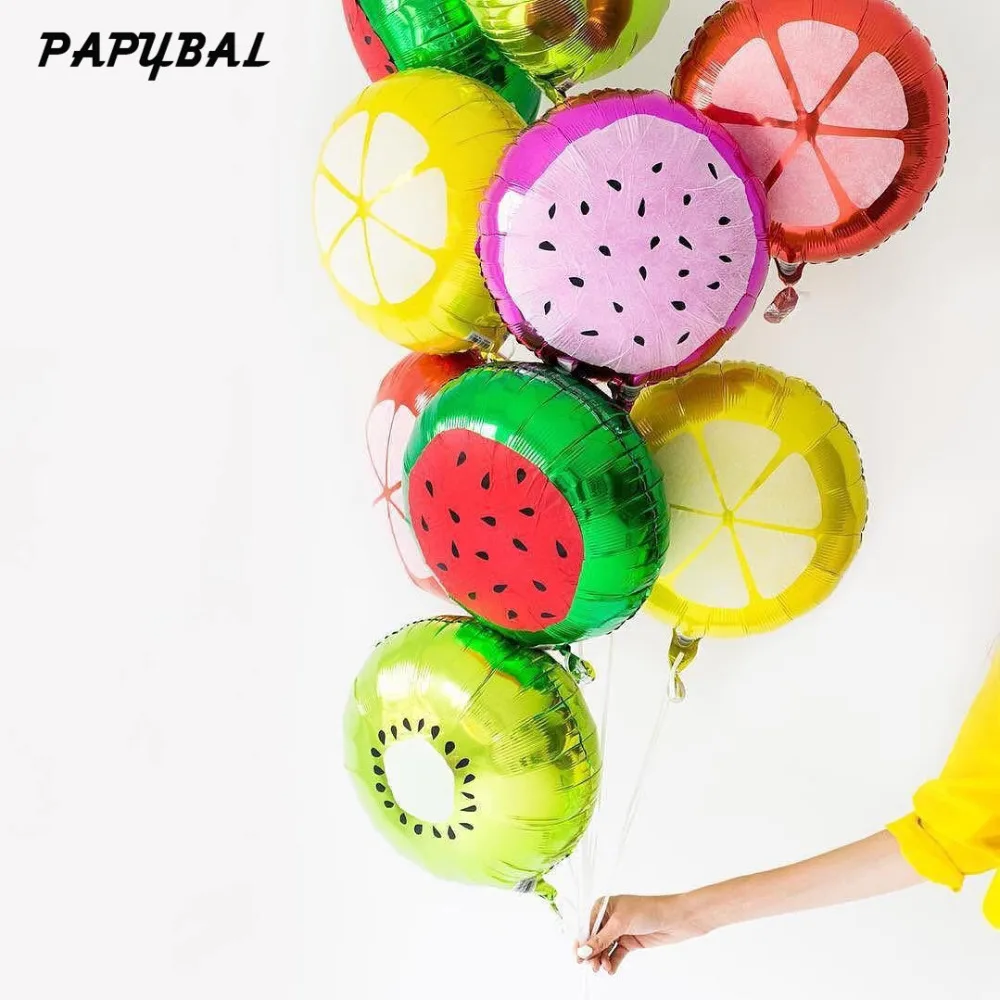 10pcs 18inch Fruits Foil Balloons Birthday Wedding Decoration Air ...